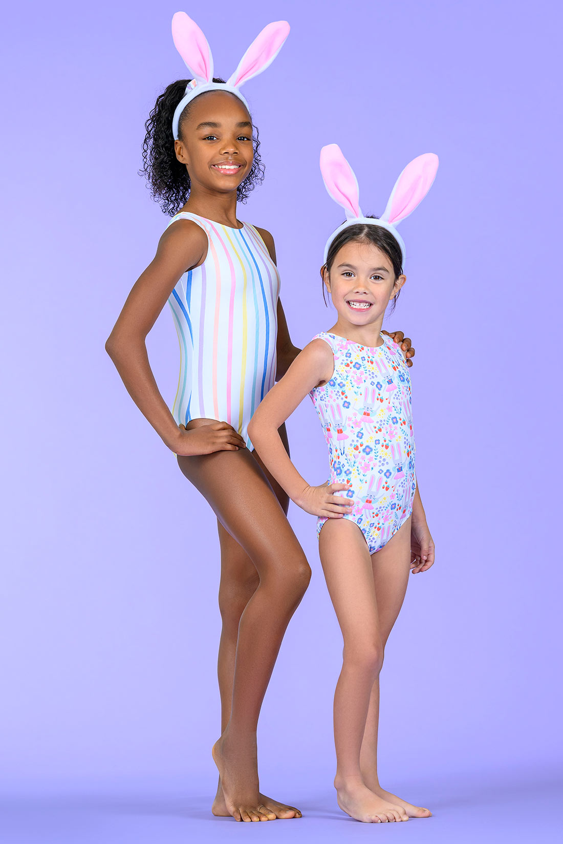 Bunny Hop Girls Gymnastics Tank Leotard | Soft Spring Leo | Destira